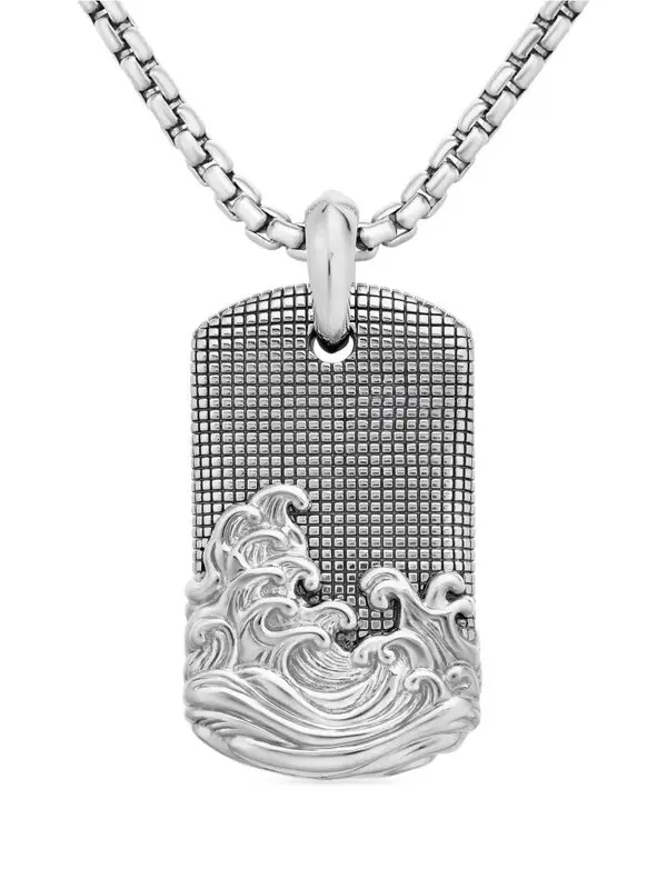 David Yurman Waves Sterling Tag - Silver