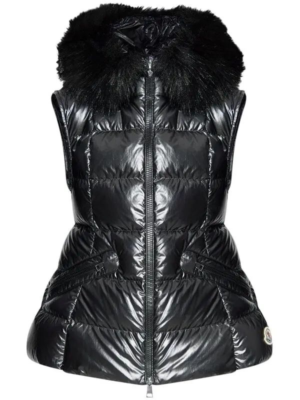 Moncler Anse Shearling-collar Down Vest