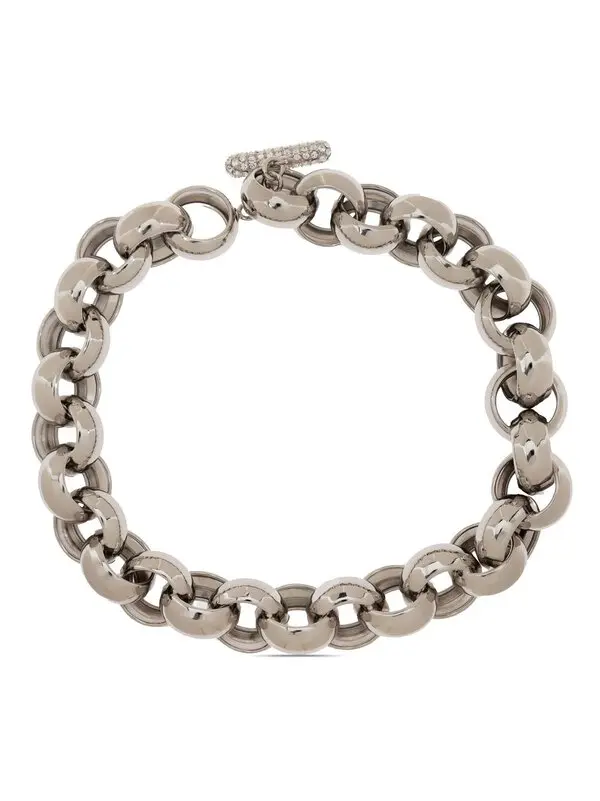 Marni Crystal-embellished Chain Choker Necklace - Gold