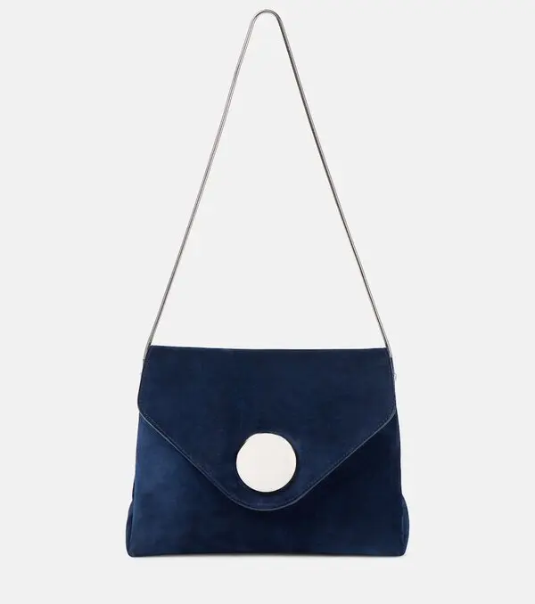 Khaite Bobbi Suede Shoulder Bag - Blue