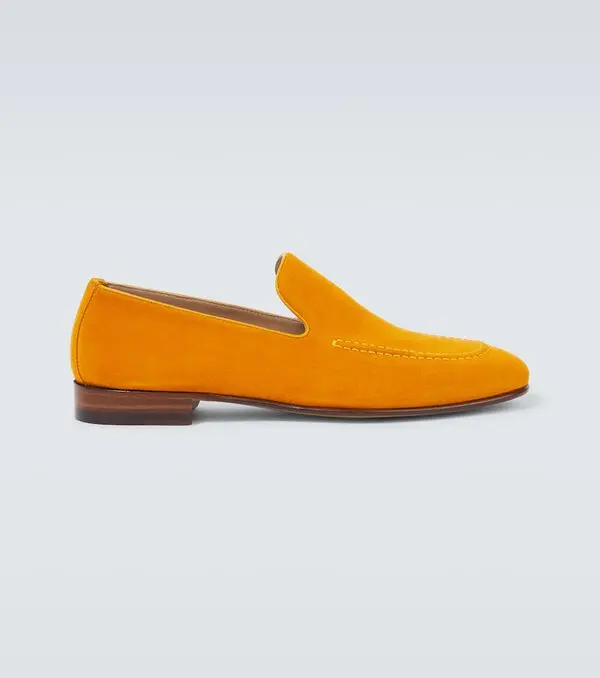 Manolo Blahnik Truro Suede Loafers - Yellow
