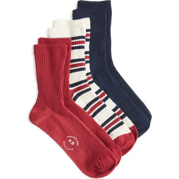 K BELL SOCKS Clyde Stripe Crew Socks