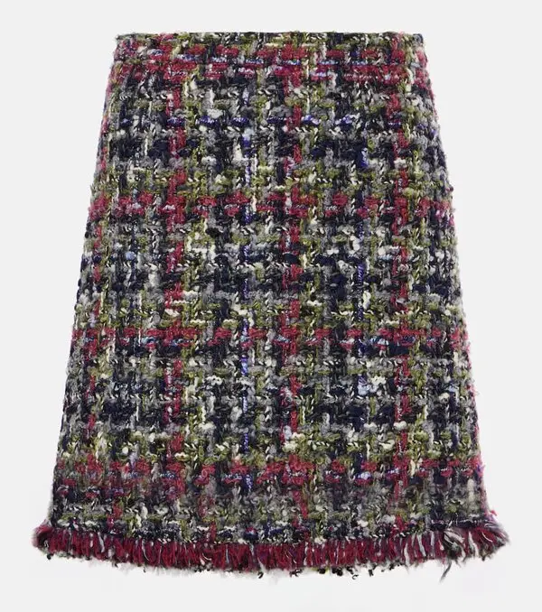 Etro Wool-blend Tweed Miniskirt - Multicoloured