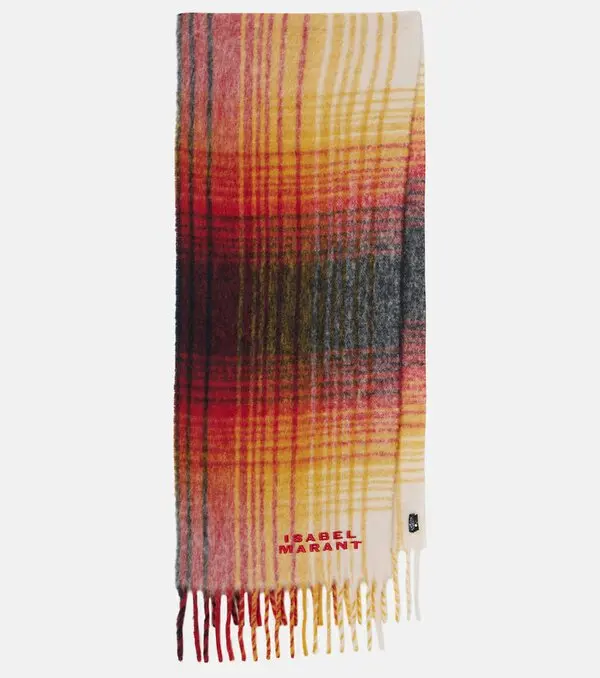 Isabel Marant Firny Checked Wool-blend Scarf - Multicoloured