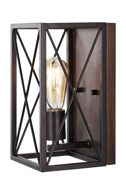 JONATHAN Y Norris 1-light Farmhouse Rustic Iron Led Sconce