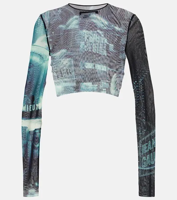 Jean Paul Gaultier Pigalle Crop Top - Blue