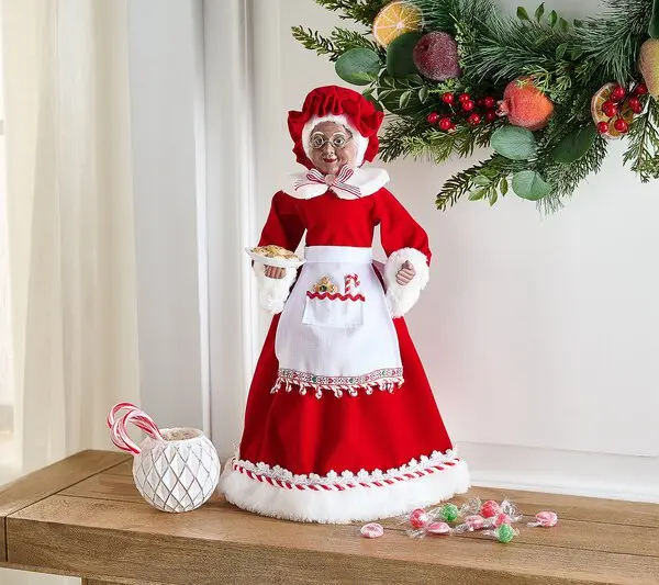VALERIE PARR HILL 18' Baking Mrs. Claus With Cookes Valerie