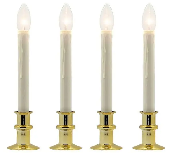 CELESTIAL LIGHTS 4 Battery Operated Window Hu Gger Candles