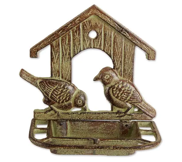 ZINGZ & THINGZ Wall Mounted Cast Iron Bird Feed Er