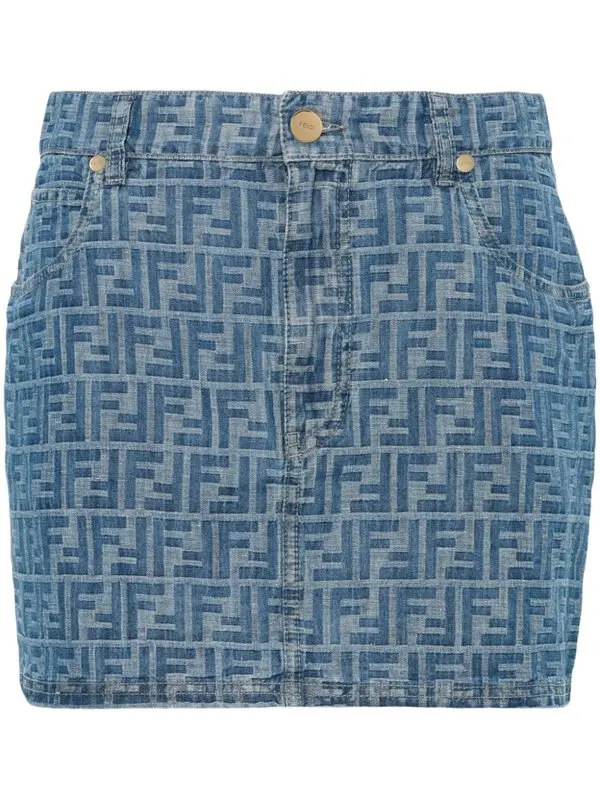 Fendi Ff-motif Mini Skirt