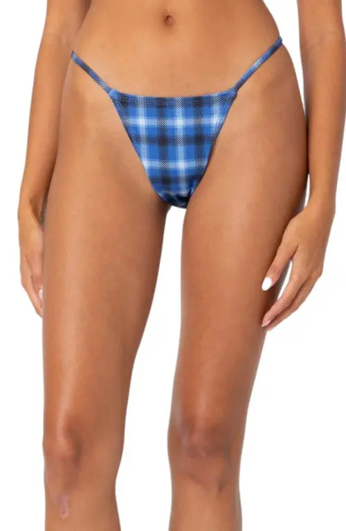 EDIKTED Plaid Bikini Bottom