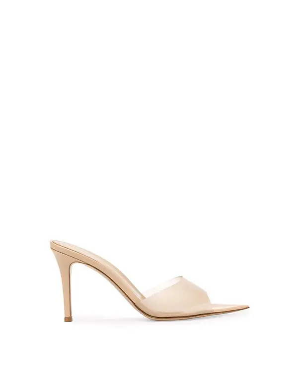 GIANVITO ROSSI Elle 85 Mules - Neutrals