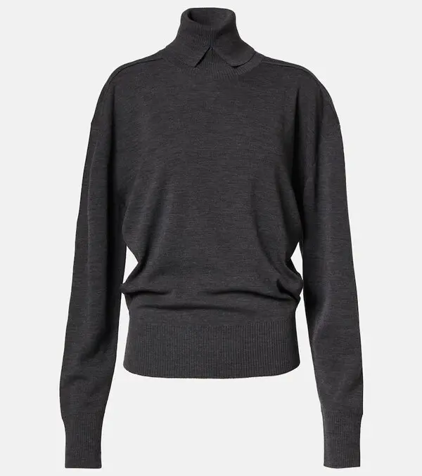 Burberry Wool Turtleneck Sweater - Grey