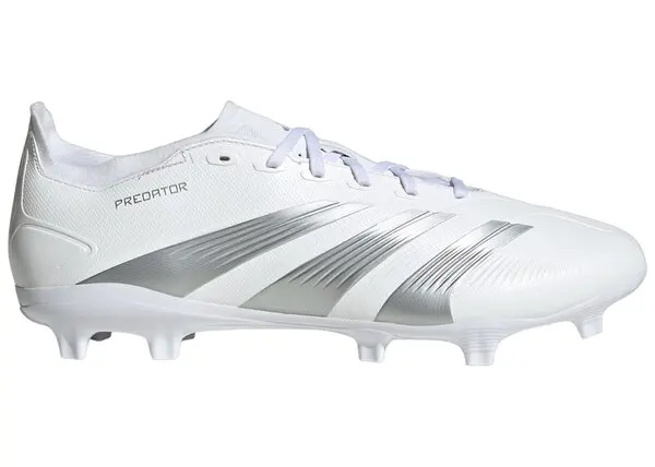 Adidas Predator 24 League Low Fg - Cloud White/silver Metallic/grey One