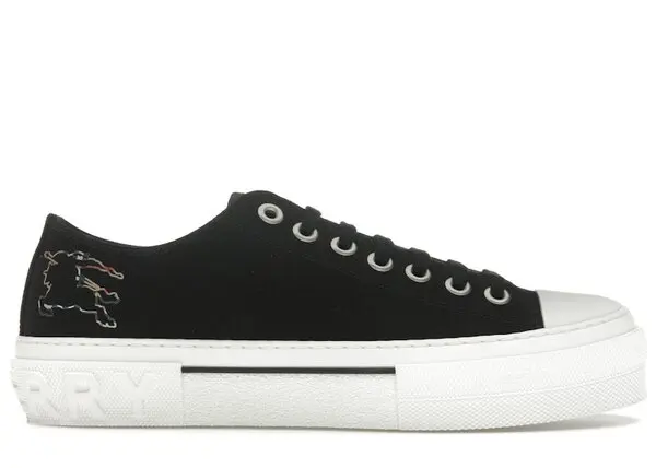 Burberry Jack Low Top Canvas Sneakers - Black