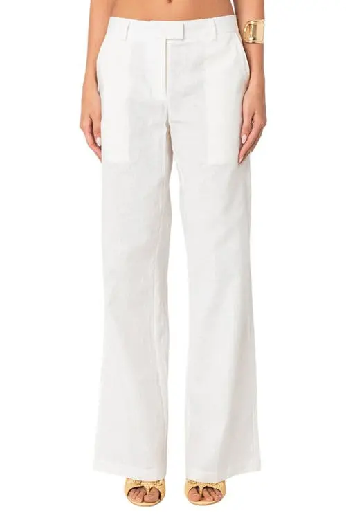 EDIKTED Arya Cotton Pants - Cream