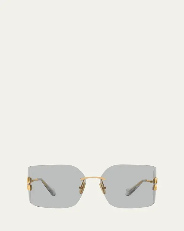 Miu Miu Mu 54ys 80 Rimless Sunglasses - Gray