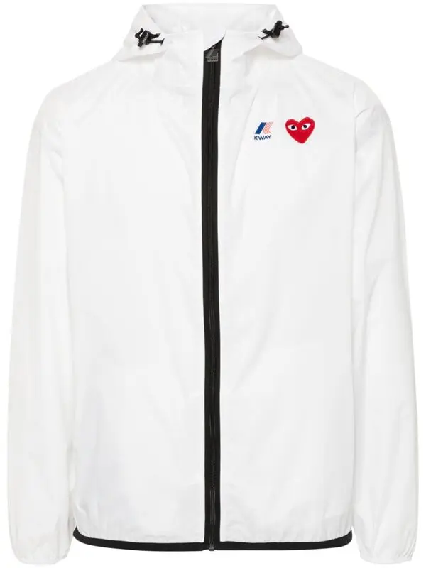 Play Comme Des Garcon X K-way Heart-patch Lightweight Jacket