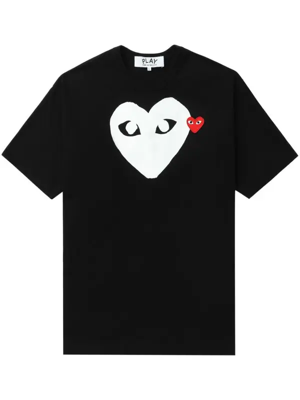 Play Comme Des Garcon Heart Logo T-shirt - Black