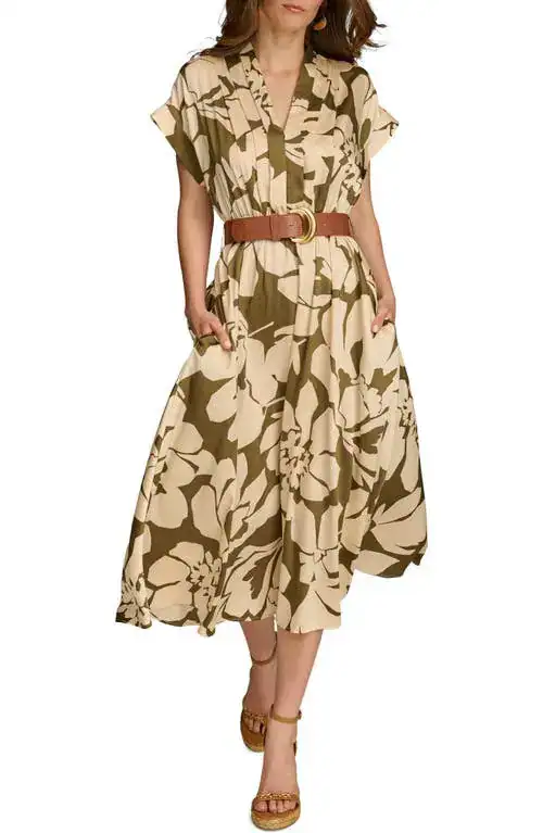 flowy a line maxi dress Green Mother of the Bride Dress Elegant Casual V Neck Floor Length Chiffon 3 4 Length Sleeve with Crystals 2025 main image 0