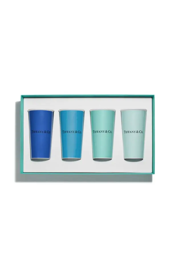 Tiffany & Co. Set-of-four Large Bone China Coffee Cups - Blue ...