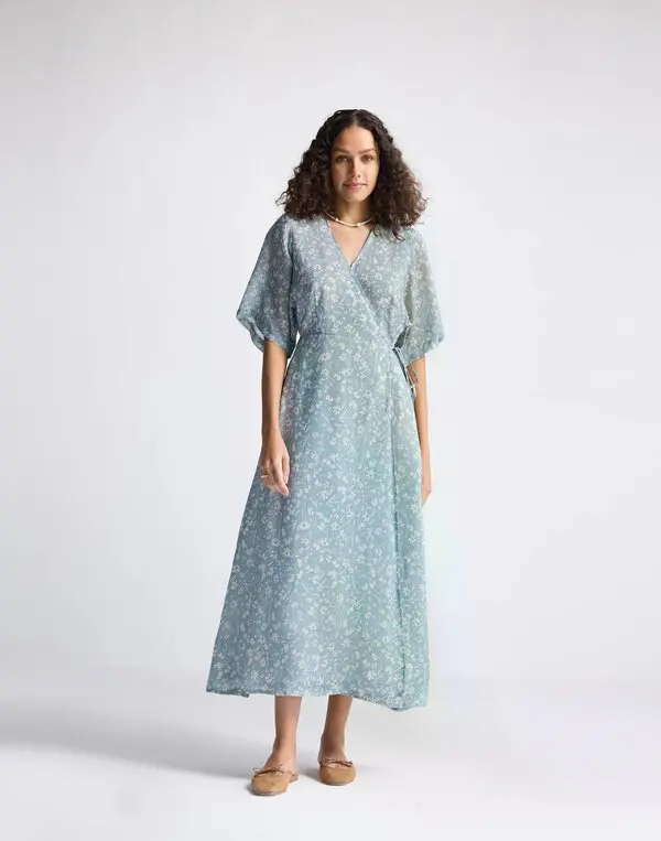 Madewell Reistor® Floral Maxi Wrap Dress