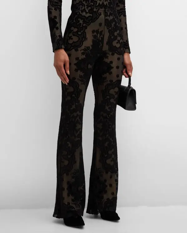 Etro Printed Velvet Trousers
