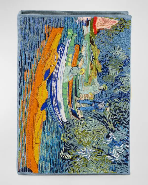 OLYMPIA LE-TAN Van Gogh Bank Of Oise Book Clutch Bag