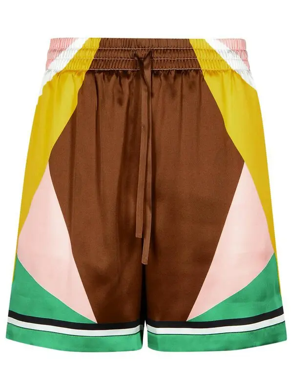 Casablanca Geometric Silk Bermuda Shorts