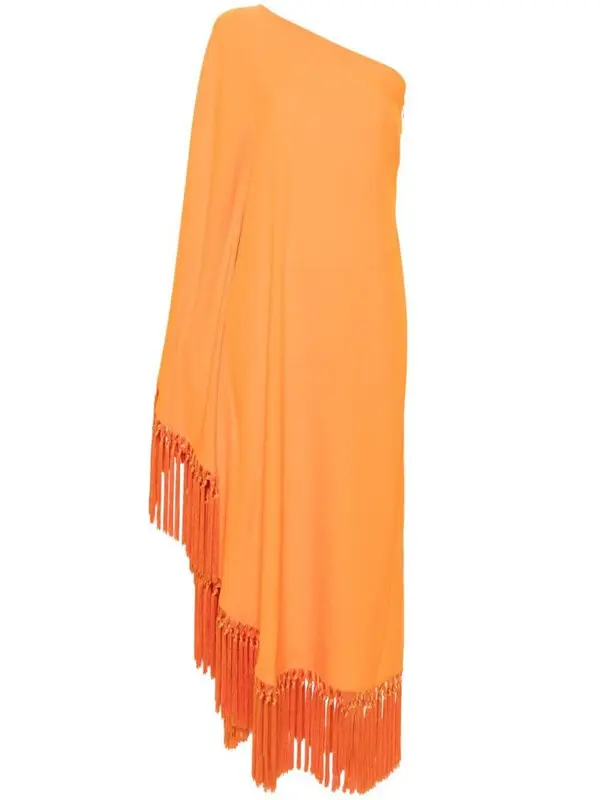 TALLER MARMO Arno Fringed Long Dress - Orange