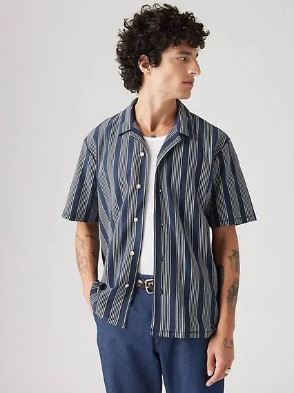 Levi'S Knit Camp Shirt Declan Stripe Spellbound Editorialist