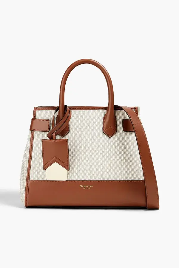 SERAPIAN Canvas And Leather Tote