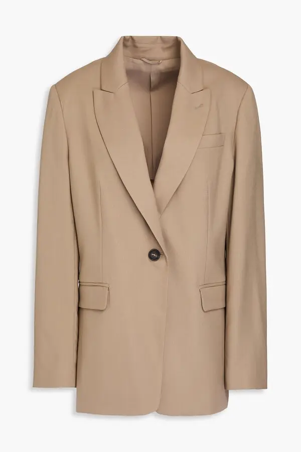 Brunello Cucinelli Bead-embellished Grain De Poudre Wool Blazer