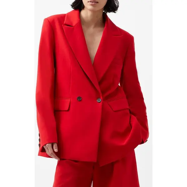 French Connection Double-breasted Peak Lapel Blazer