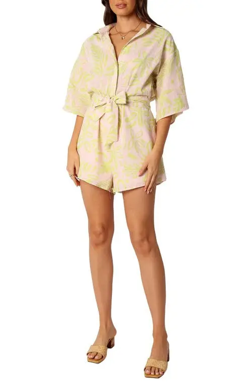PETAL & PUP Dolce Cotton Romper - Citrus