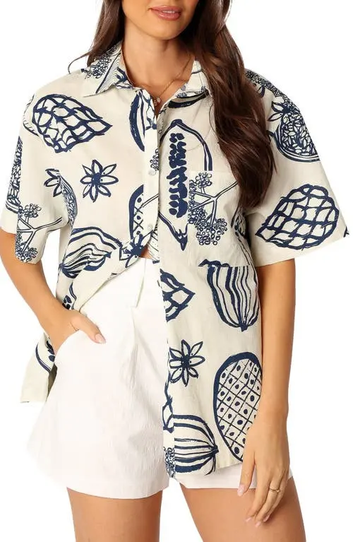 PETAL & PUP Zayd Botanical Print Short Sleeve Shirt