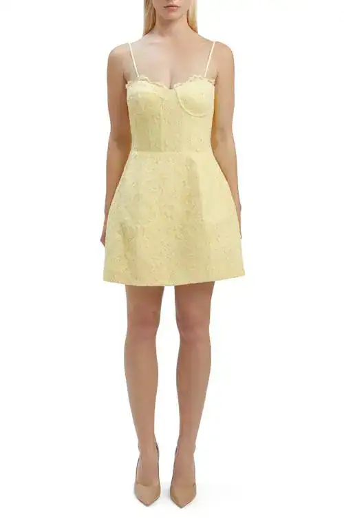 Bardot Clarina Lace Minidress - Canary Yellow | Editorialist