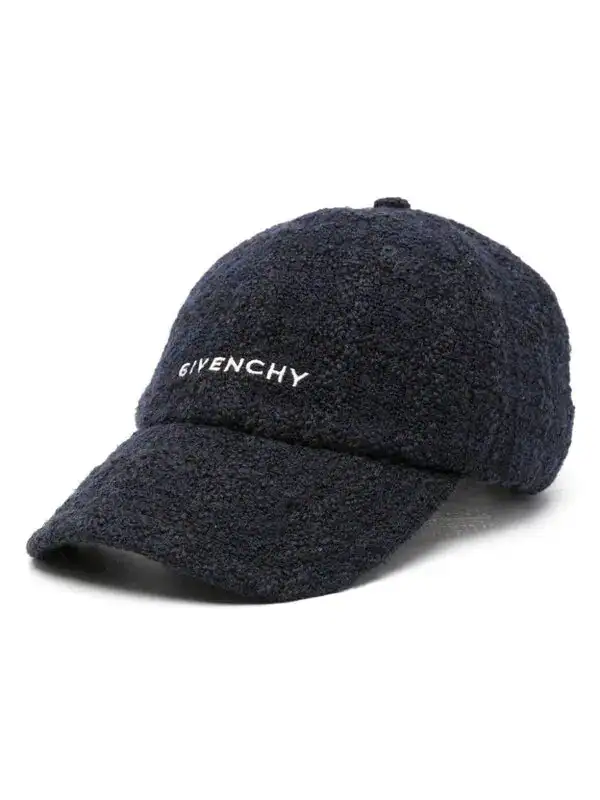Givenchy Logo-Embroidered Tweed Cap In Blue - 20% Off  display picture 2