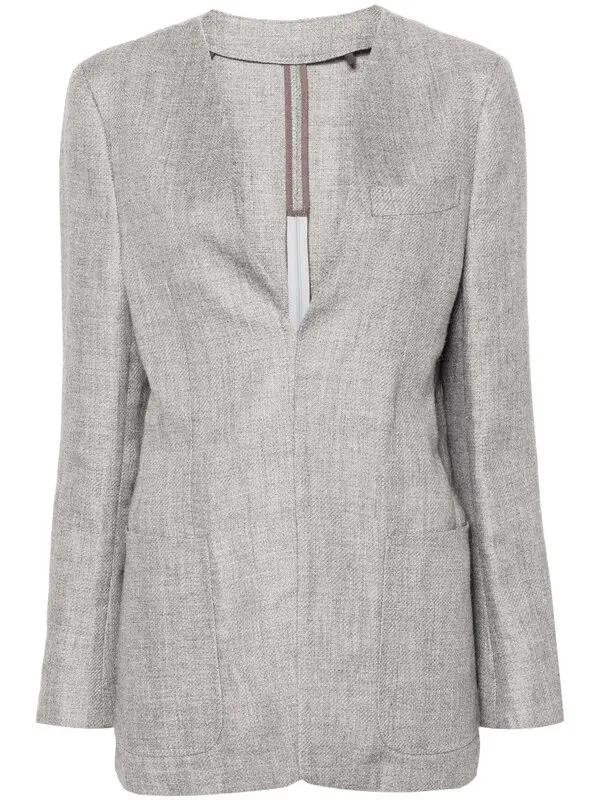 BETTTER X Zegna Collarless V-neck Blazer