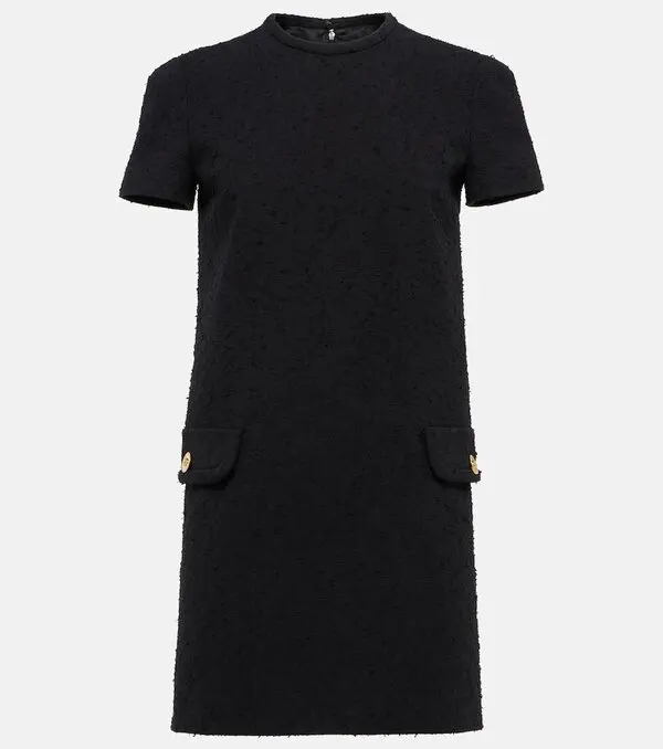 Versace Cotton-blend Tweed Shift Dress