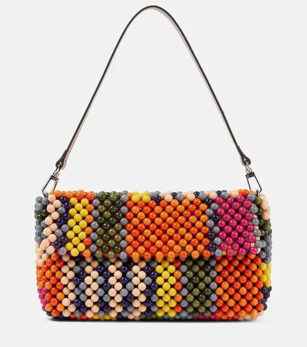 Staud Timmy Small Beaded Shoulder Bag - Multicoloured