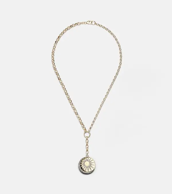 FOUNDRAE Balance Medallion Diamond Necklace