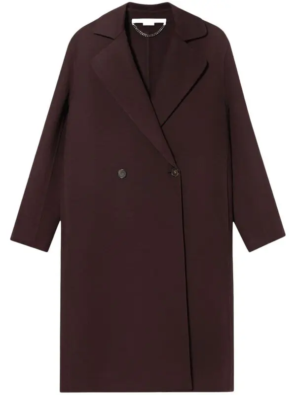 Stella McCartney Double-breasted Wool Coat - Brown
