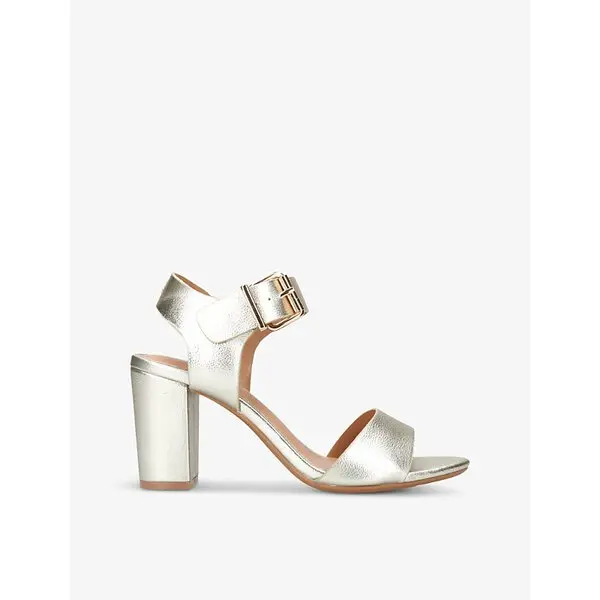 Kurt Geiger Sutton Metallic Faux-leather Sandals - Gold