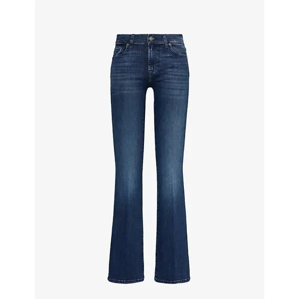 7 For All Mankind Bootcut Soho Flared-leg Mid-rise Stretch-denim Jeans - Soho Dark