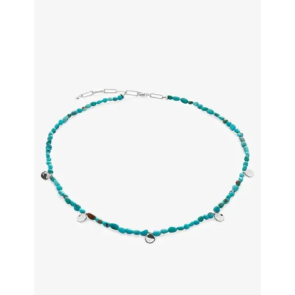 Monica Vinader Rio Nugget-charm Beaded Necklace - Sterling Silver
