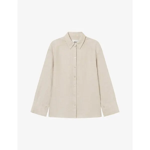 TWIST & TANGO Alexandria Relaxed-fit Linen Shirt - Beige Melange