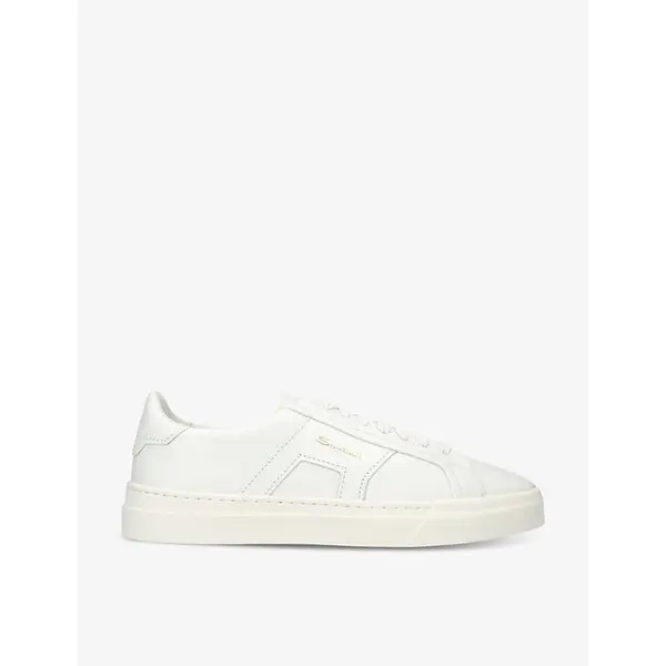 Santoni Gloria Dbs Leather Low-Top Trainers Eur 44 10 Uk In