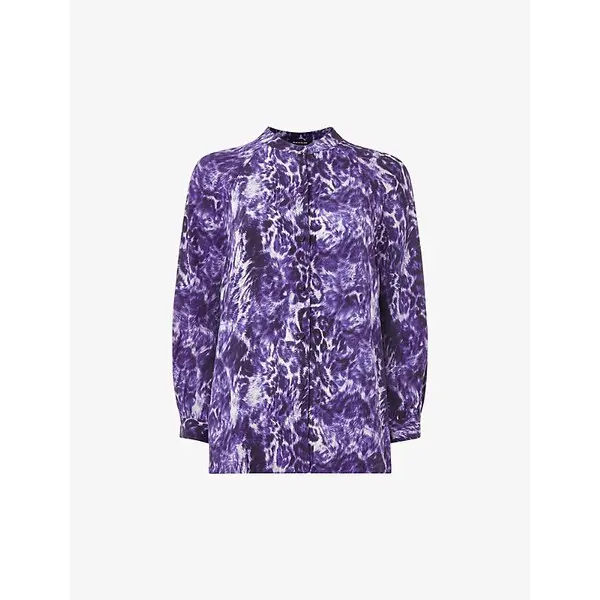 Whistles Abstract Leopard-print Woven Shirt - Multi-coloured