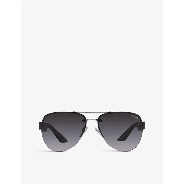 Prada Pilot-frame Metal Sunglasses